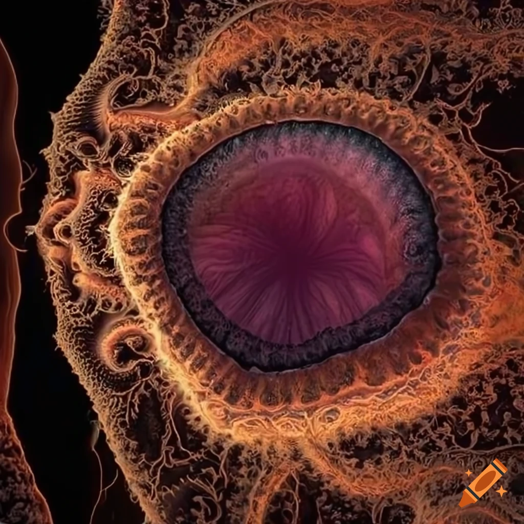 Fractal pattern of fungal growth on Craiyon