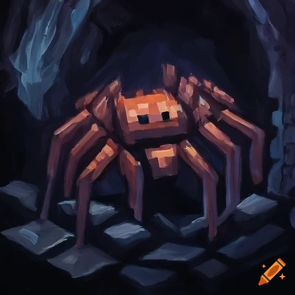 Minecraft Spider Drawing