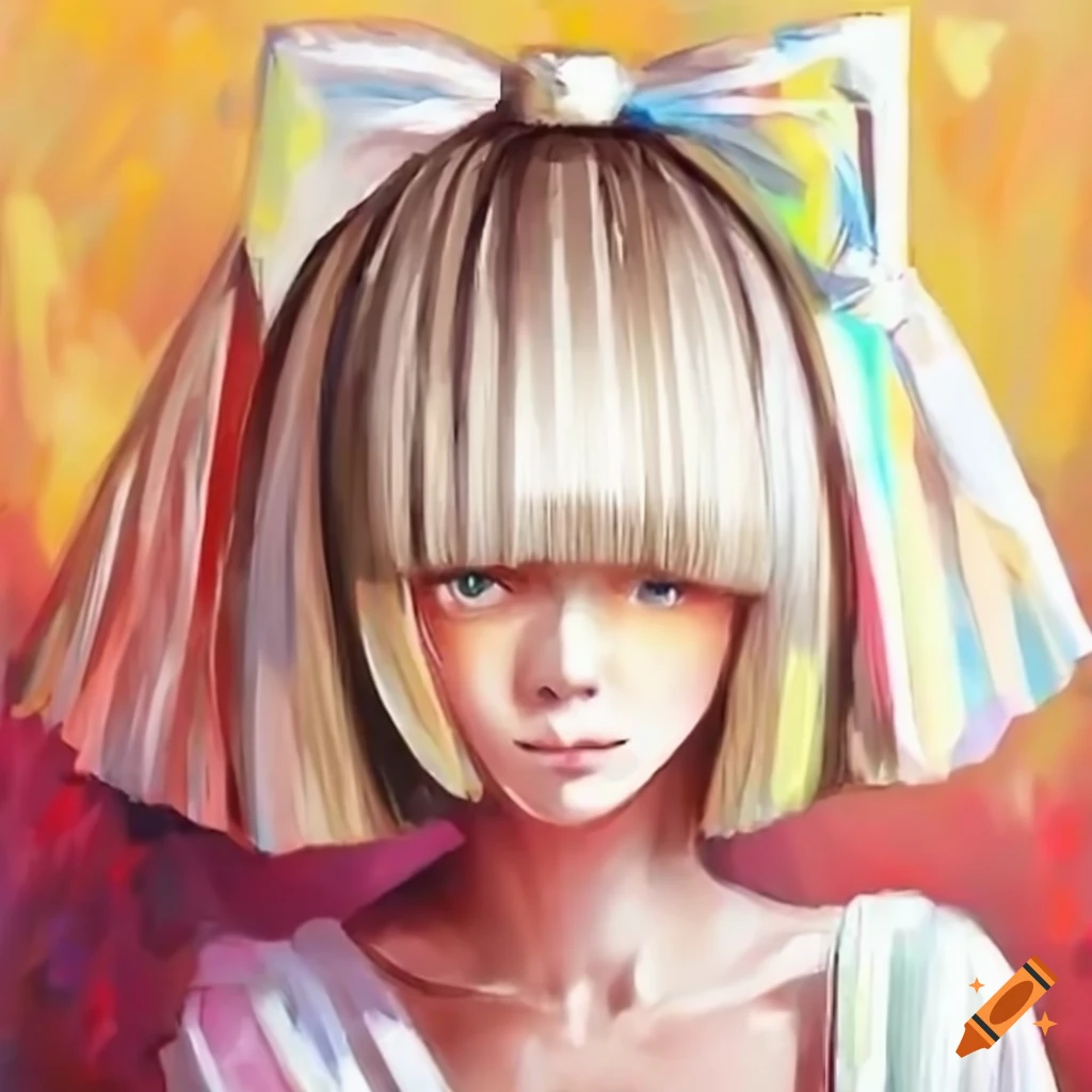 Kawaii anime girl with bow in hair on Craiyon