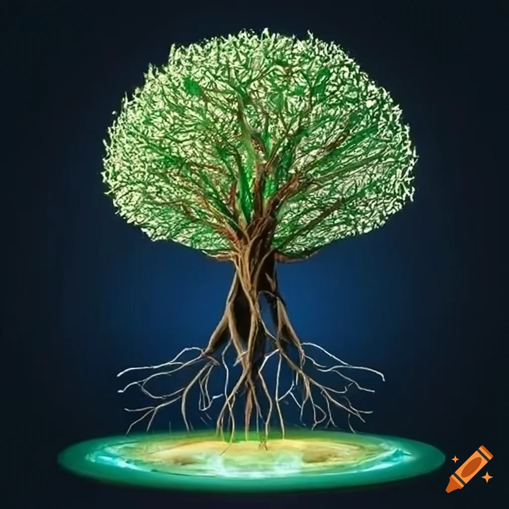 Conceptual representation of product development team as a tree on Craiyon