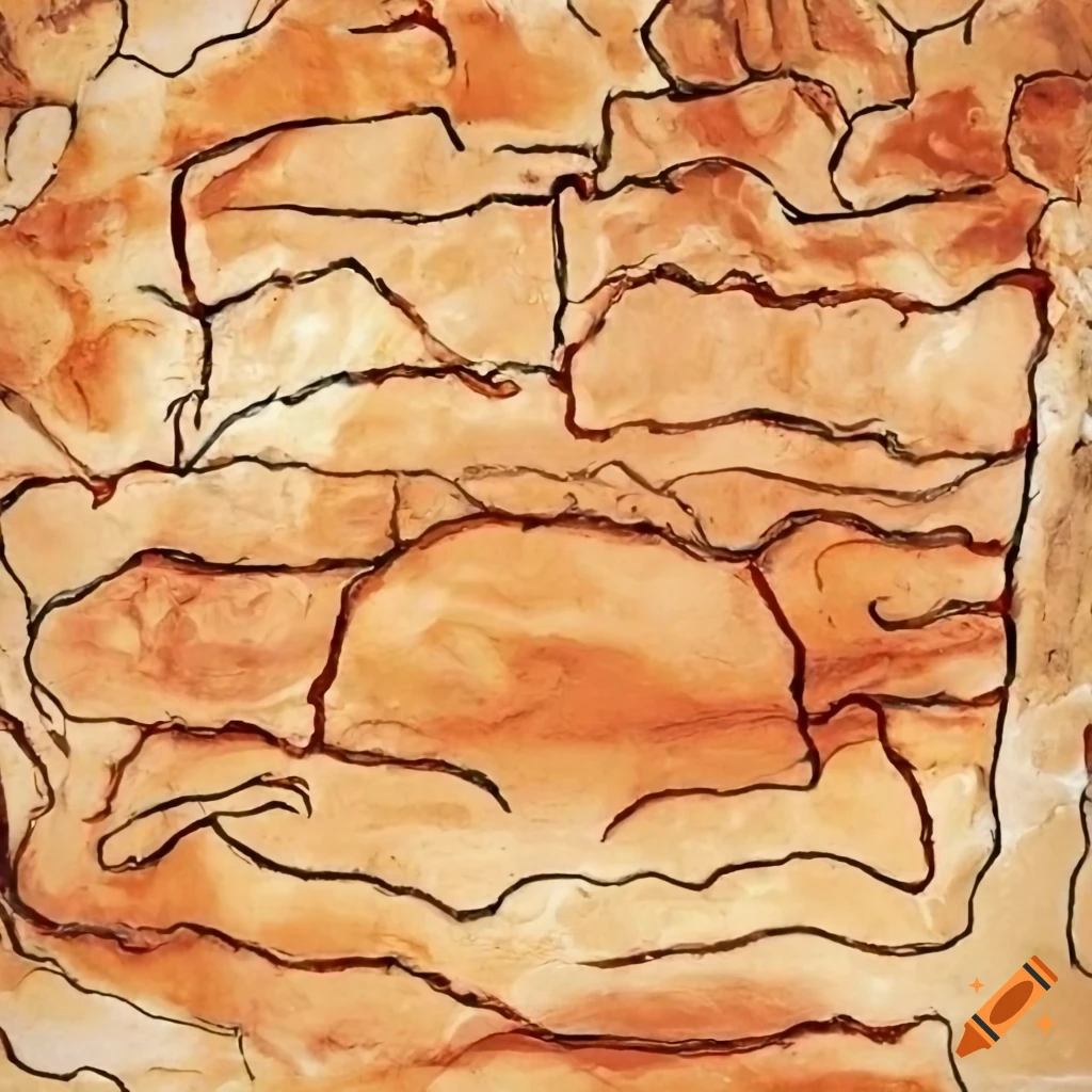 Texture of a cave wall for ancient art on Craiyon