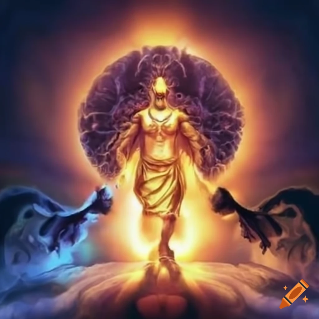 Illustration of the Five Powers of God on Craiyon