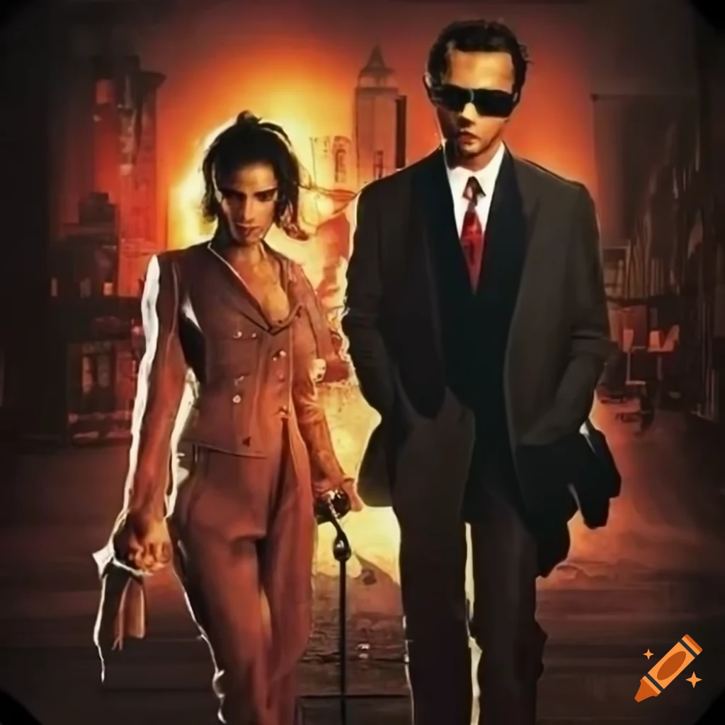 Stylish crime movie poster on Craiyon