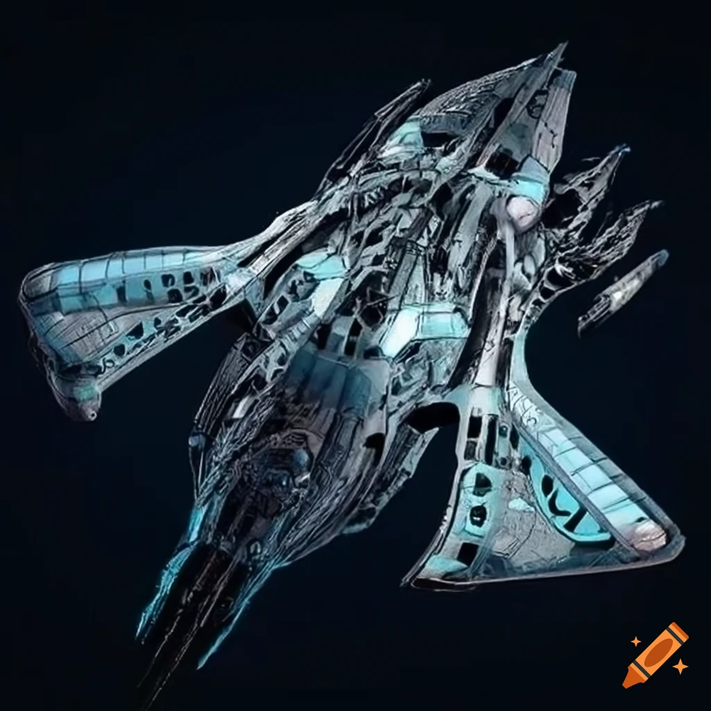 Strange alien space ship on Craiyon