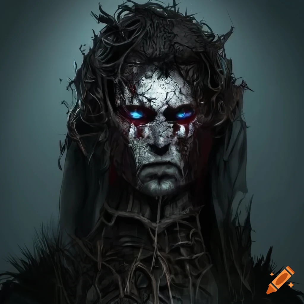 Dark fantasy character with control over corrupted plant life on Craiyon