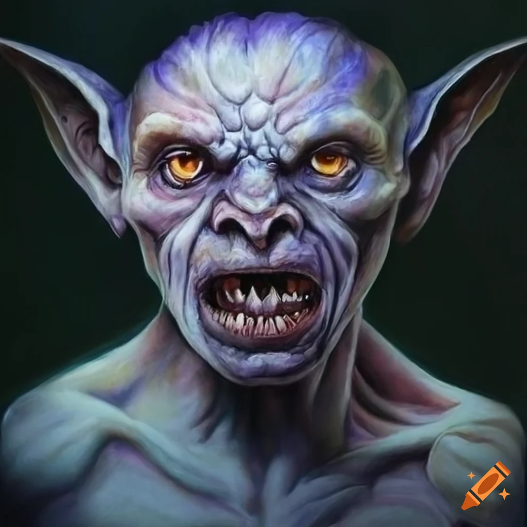 Hyperrealistic color pencil drawing of a gargoyle on Craiyon