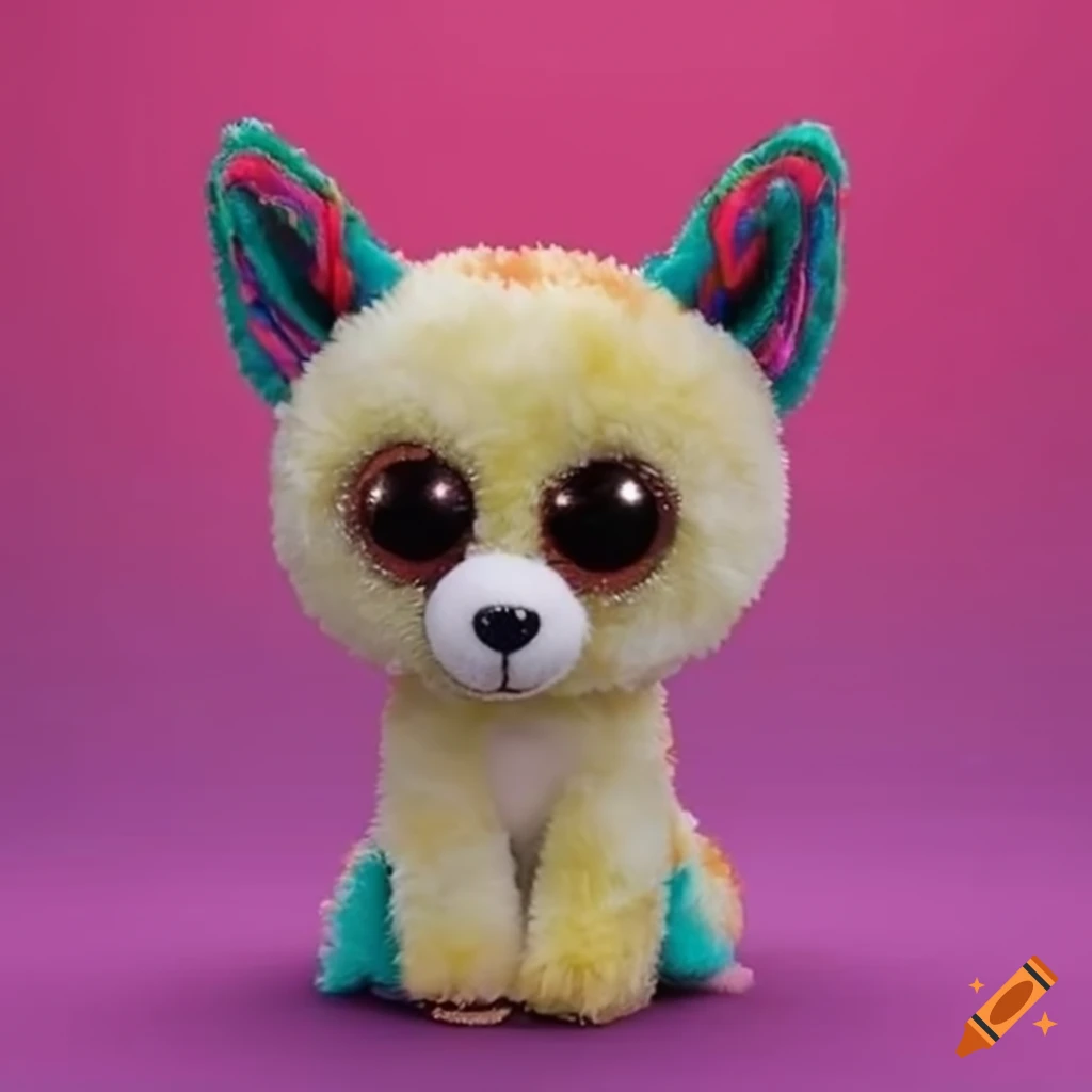 Colorful display of Beanie Boos on Craiyon