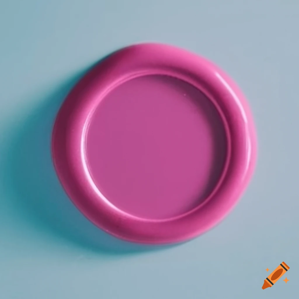 Fuchsia pink diamond-shaped wax seal