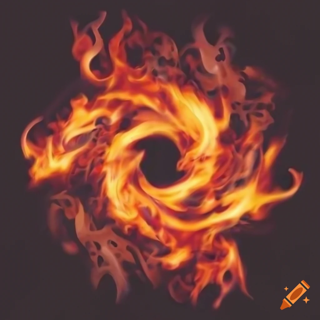 Highly detailed texture of fire flame particles on Craiyon