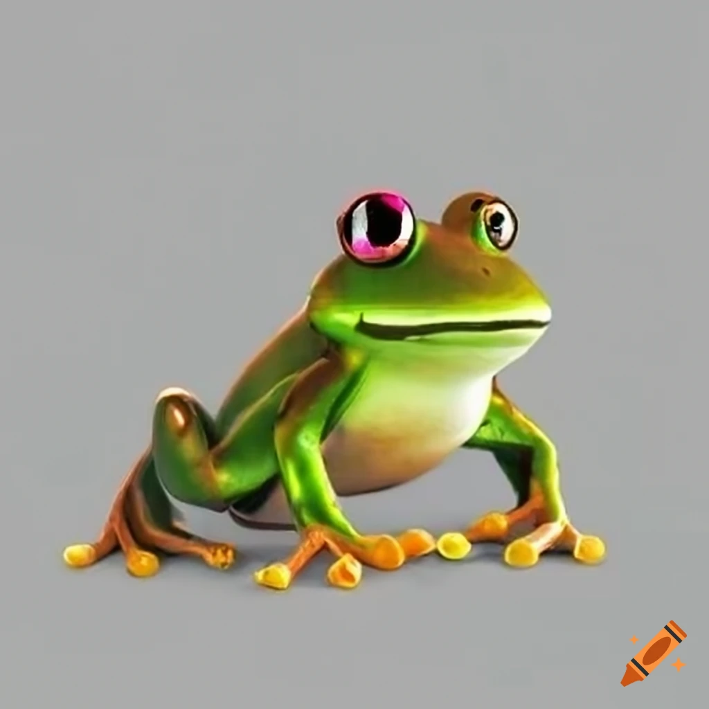 Text art of a frog wearing a pilot hat on Craiyon