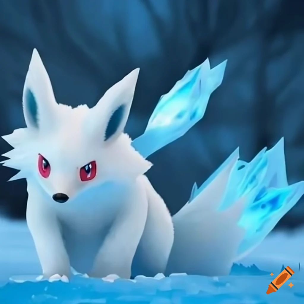 White Nine Tailed Fox Pokemon