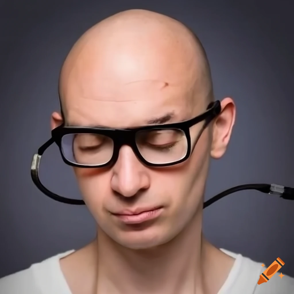 Innovative and humorous depiction of a man with USB cable in his ...