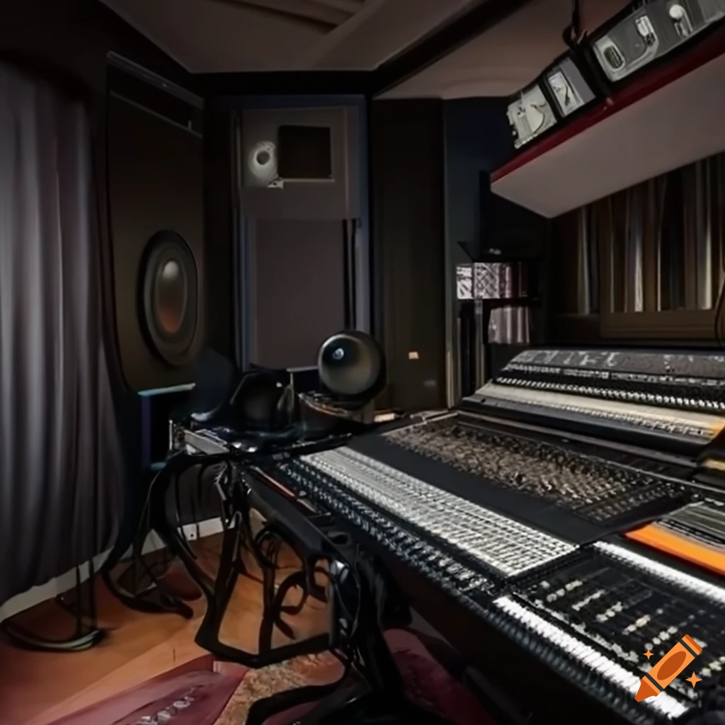 Photo realistic depiction of Abbey Road recording studio in space on ...