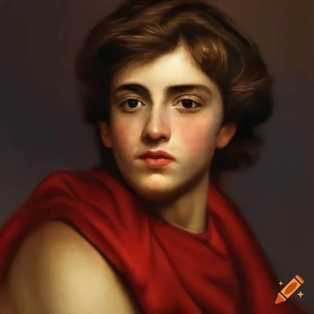 Detailed oil painting of a confident male god on Craiyon