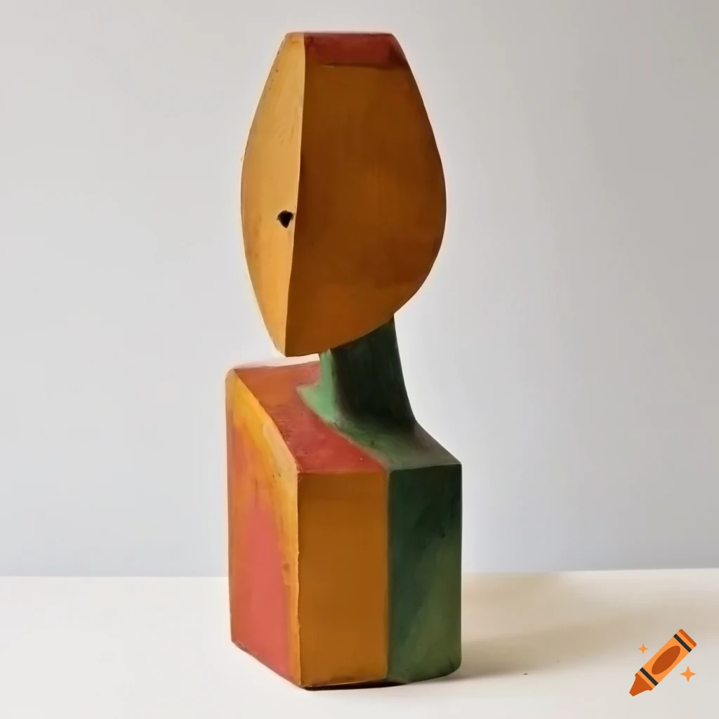 Cubist sculpture of a female figure on Craiyon