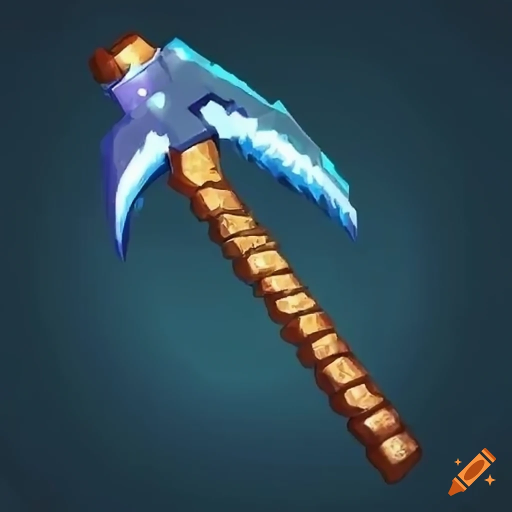 Awesome pickaxe for a video game on Craiyon