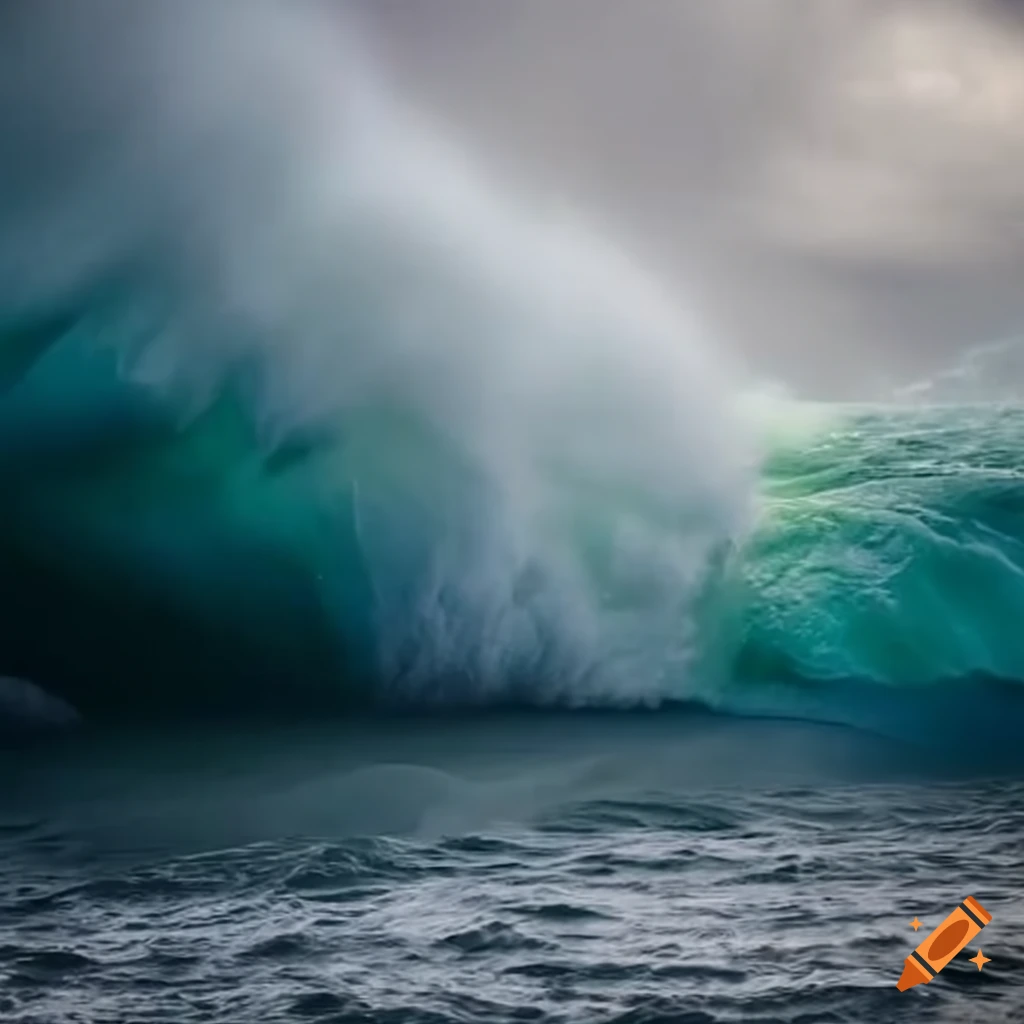Image of poseidon in a stormy sea on Craiyon