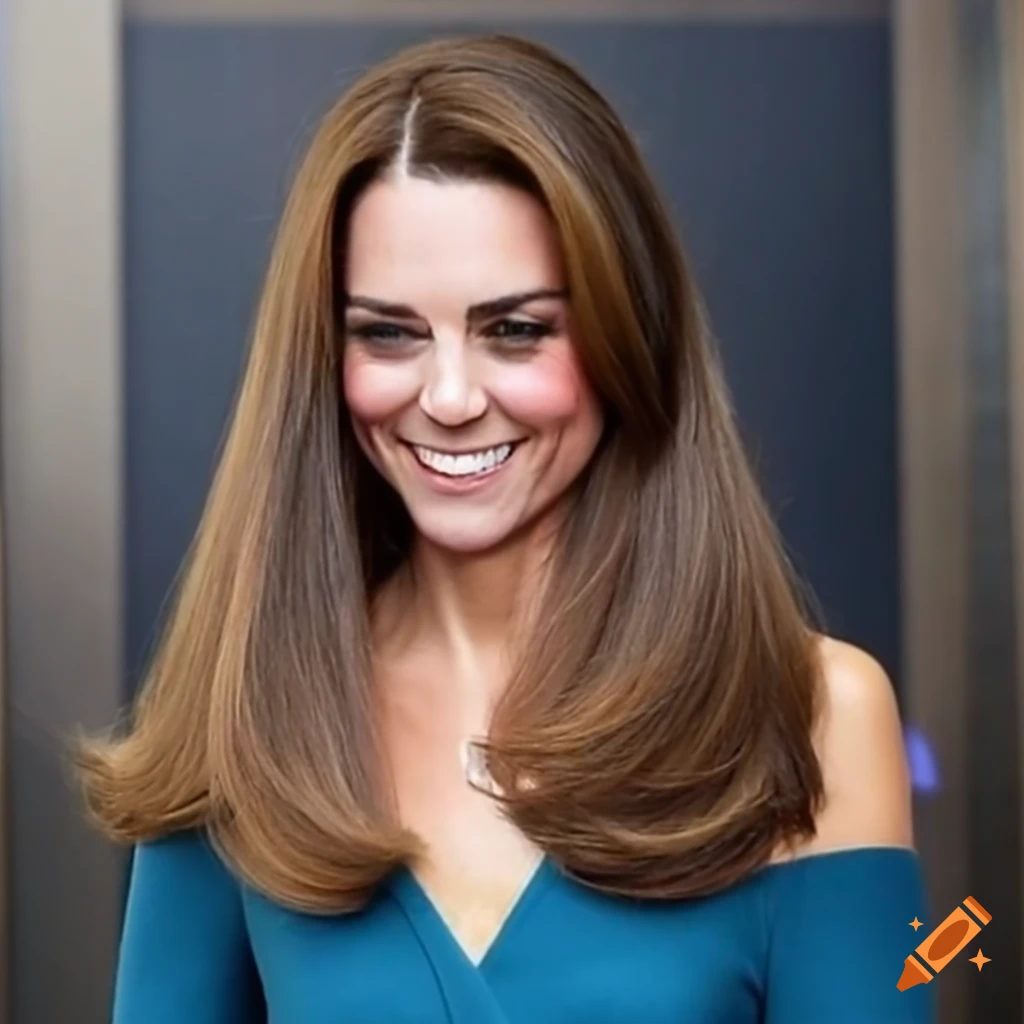 Kate Middleton getting her hair cut backstage at a fashion show on Craiyon
