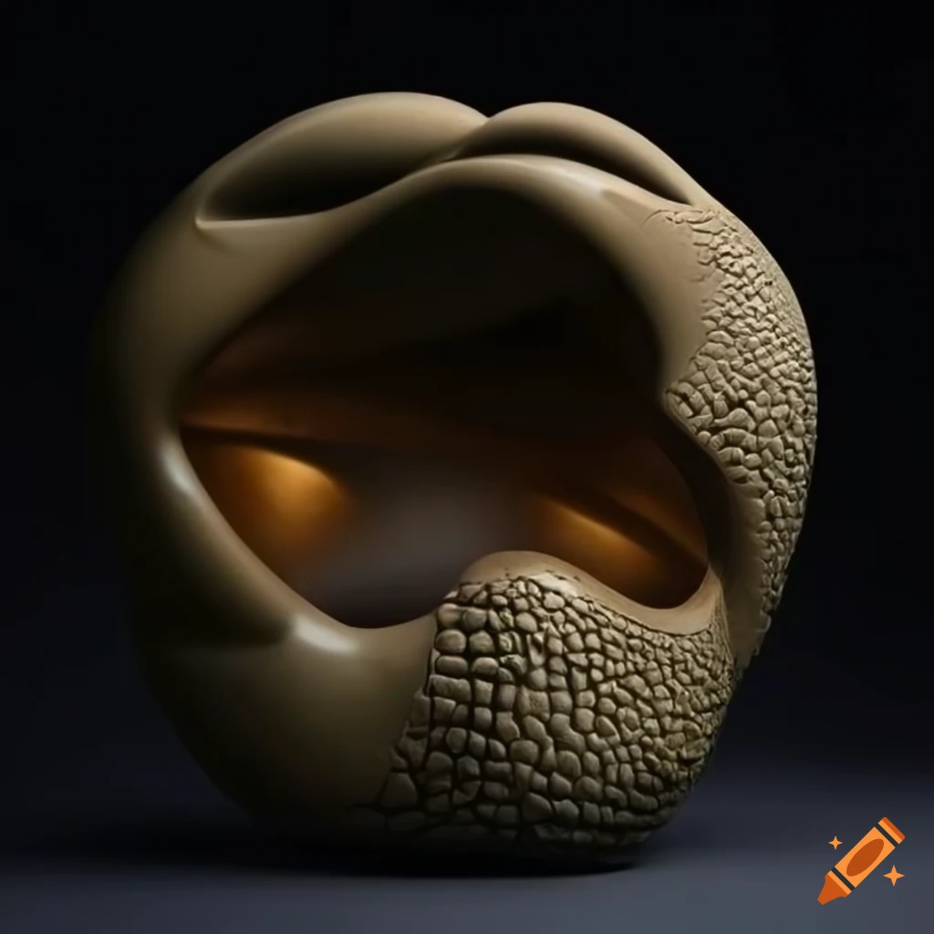 Sculpture of a stone waterfall on Craiyon