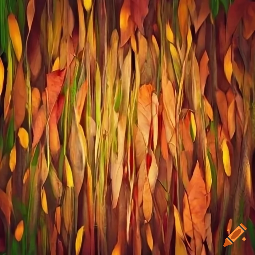 Autumn leaves texture on grass