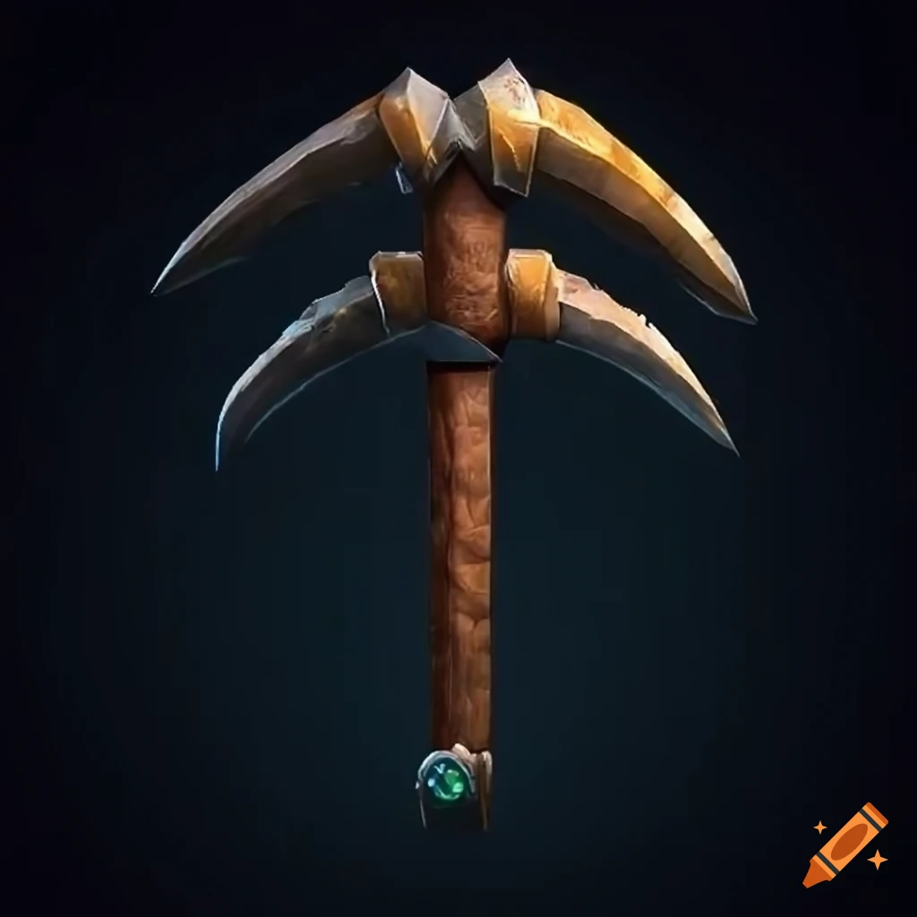 Cool pickaxe for a video game