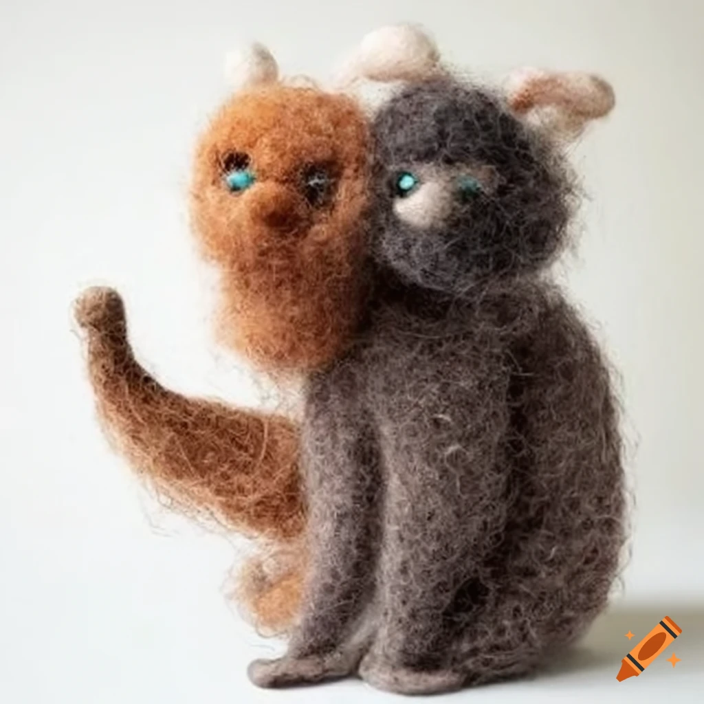Felted wool creatures on Craiyon