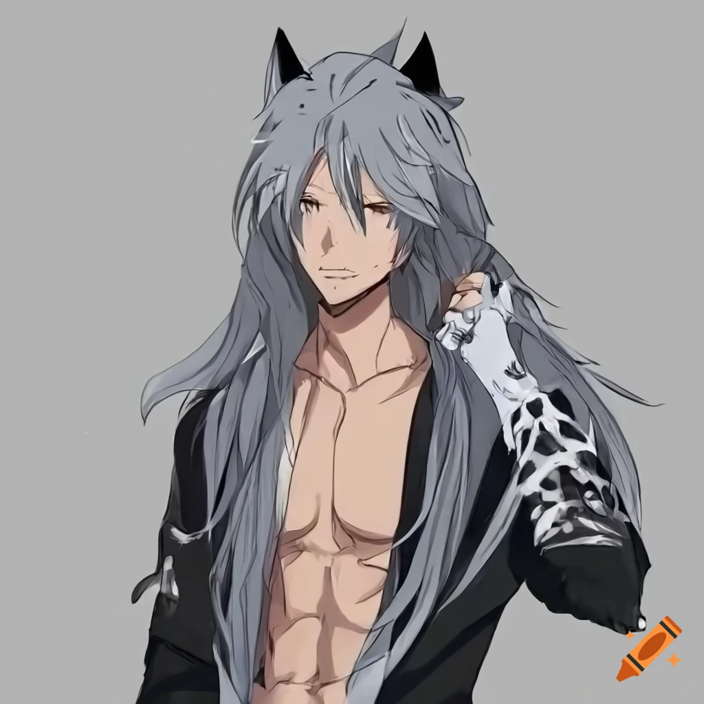 Anime character with wolf arms and multiple scars on Craiyon