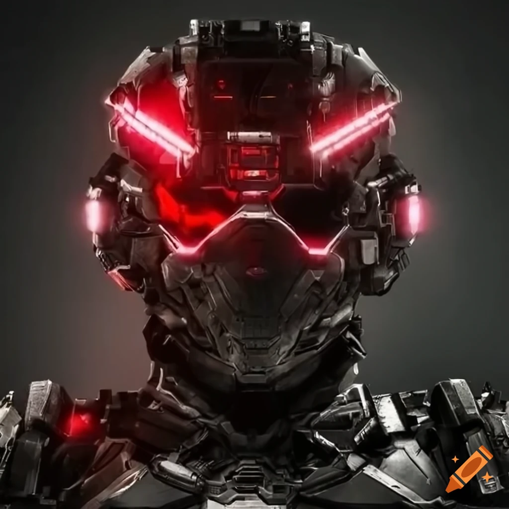 Realistic image of a futuristic soldier in high-tech armor on Craiyon