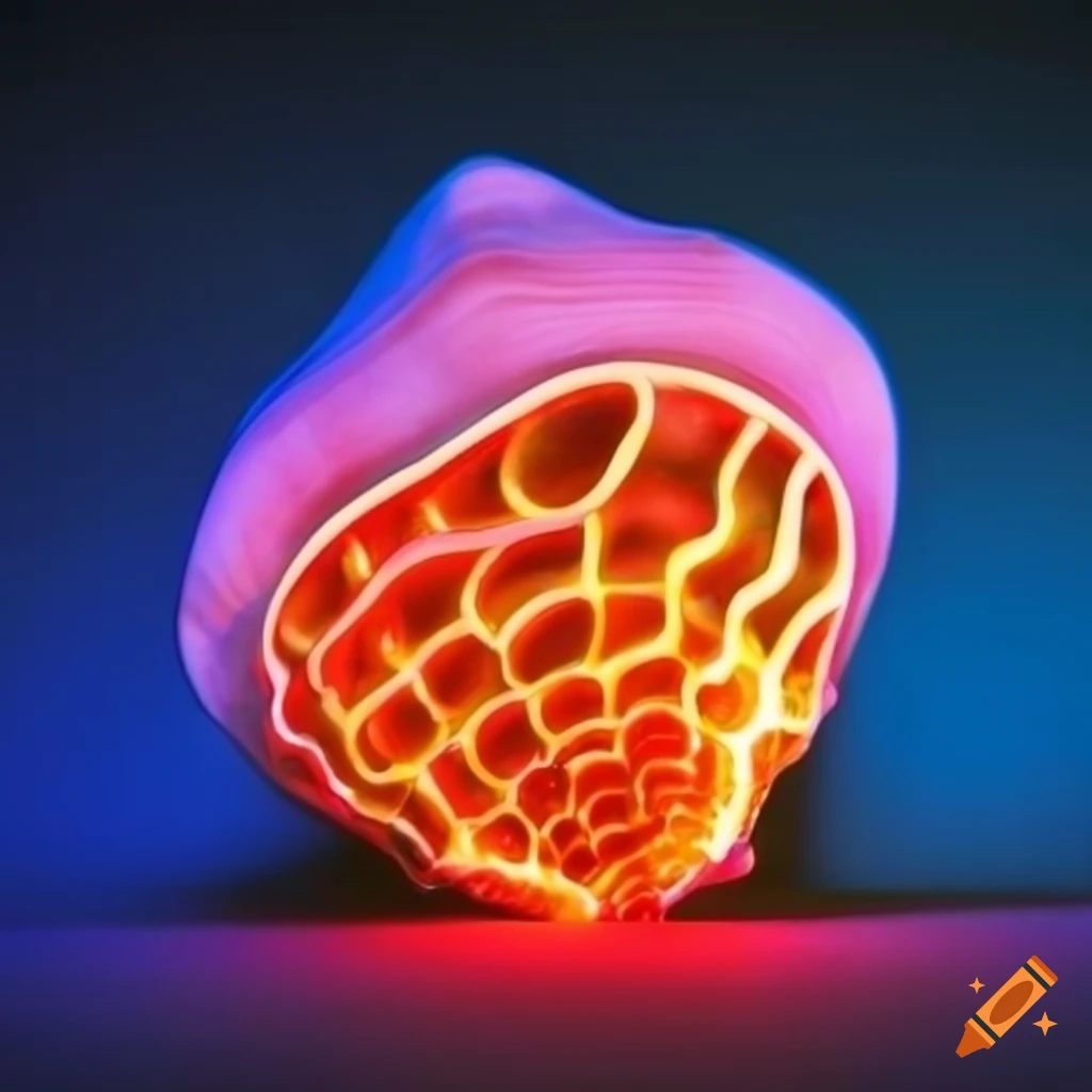 Neon shell in japanese design on Craiyon