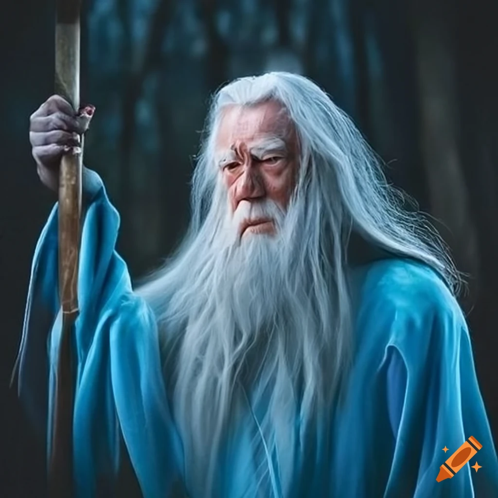 Image of two wizards in blue robes