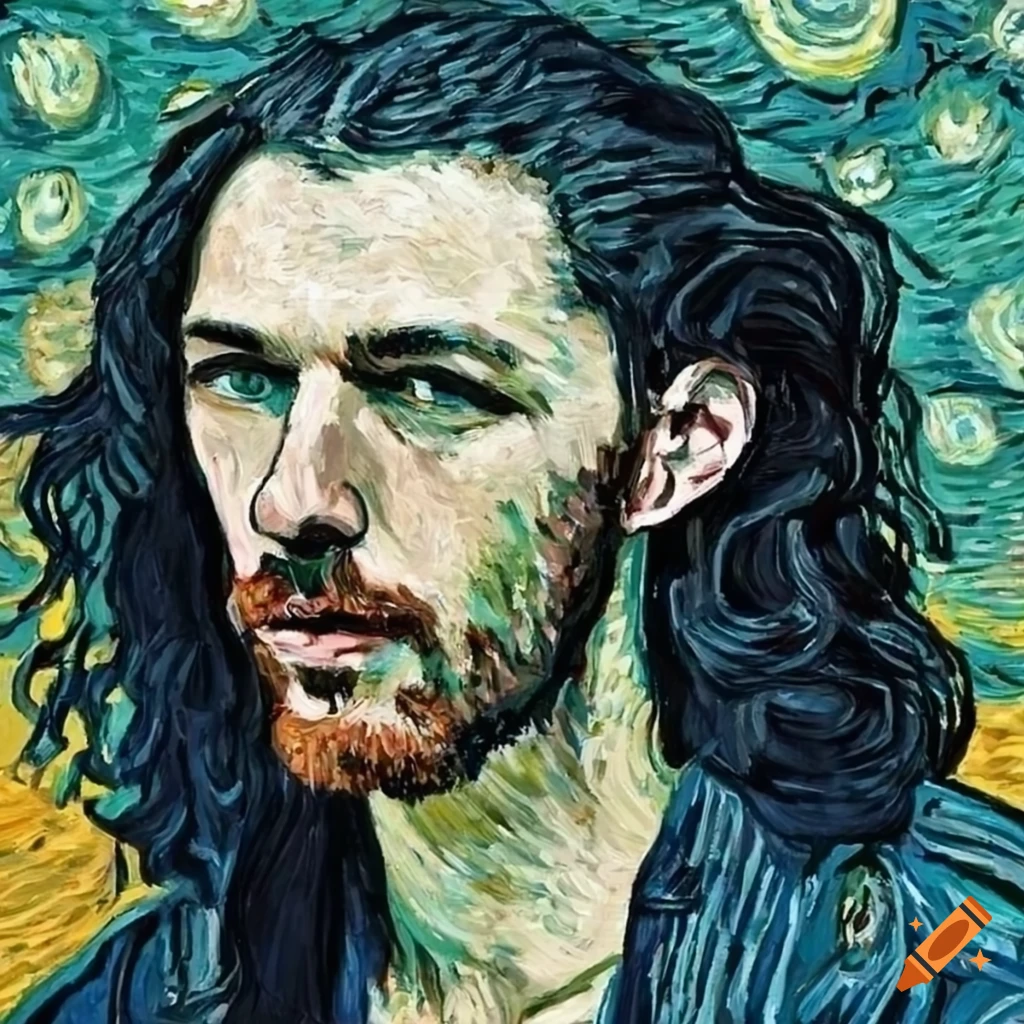 Portrait of hozier in van gogh style on Craiyon