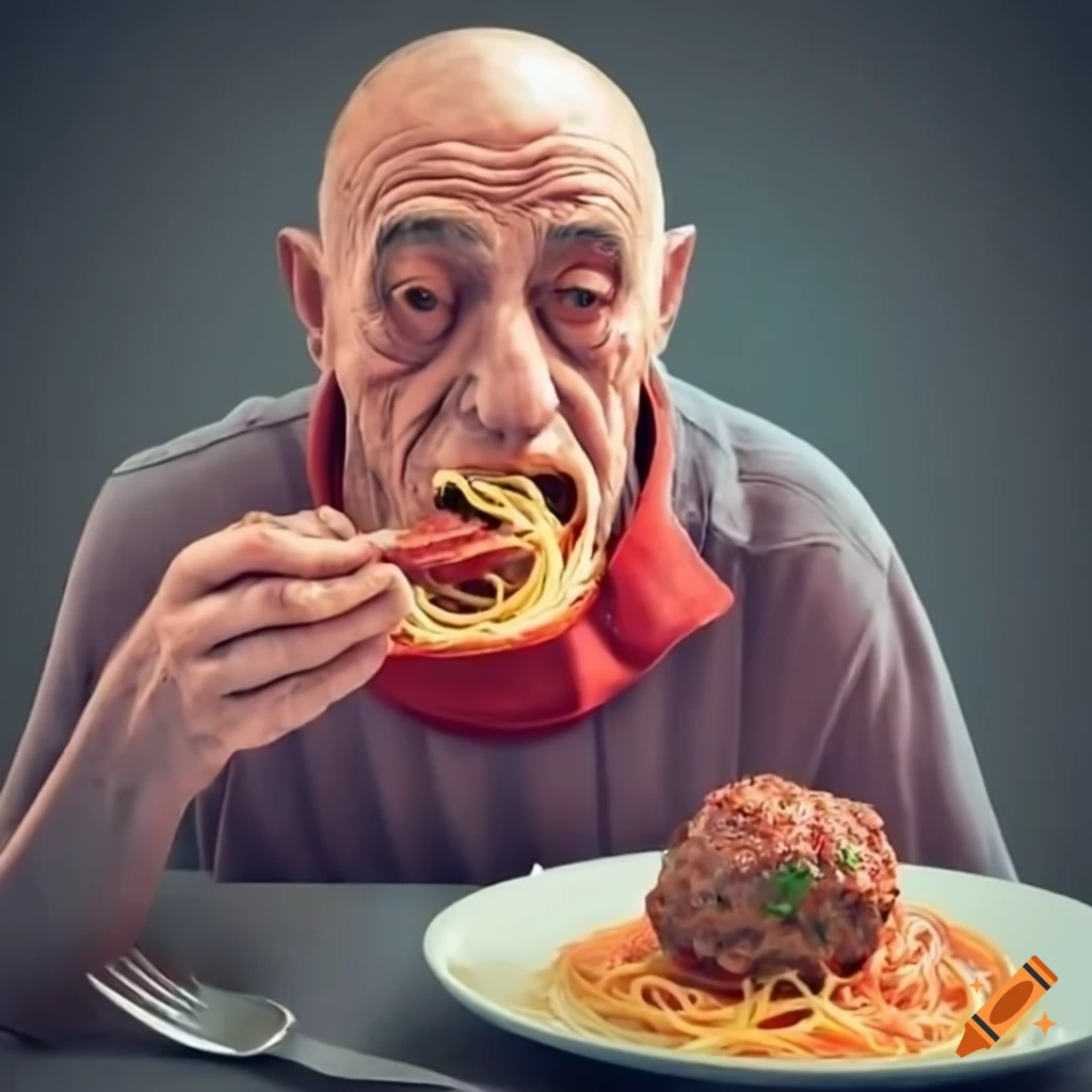 Delicious plate of spaghetti and meatballs on Craiyon