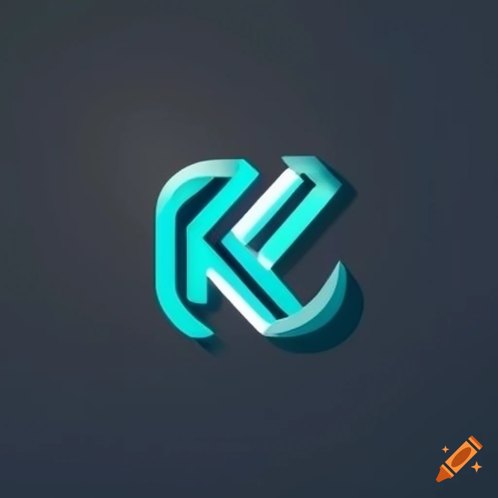 Tech logo with a stylized 'K' on Craiyon