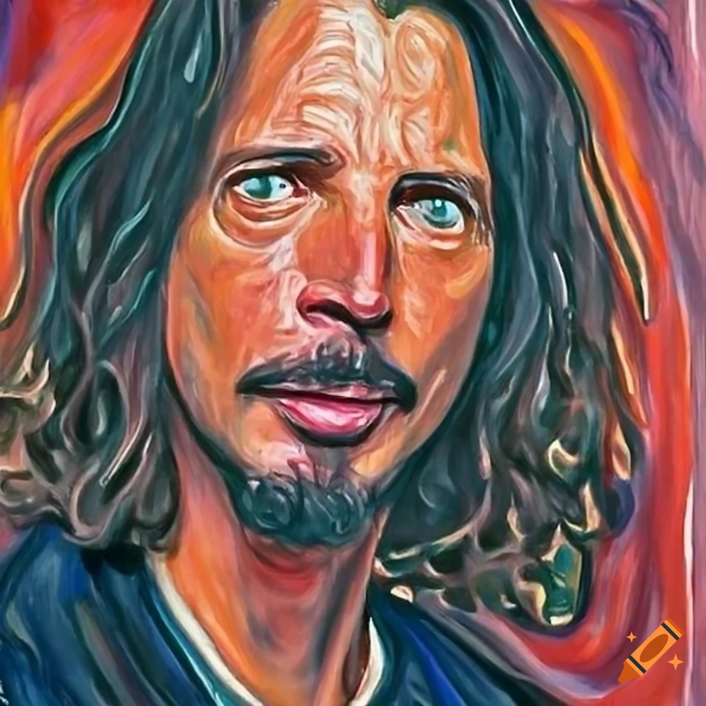 Portrait of chris cornell by edvard munch on Craiyon