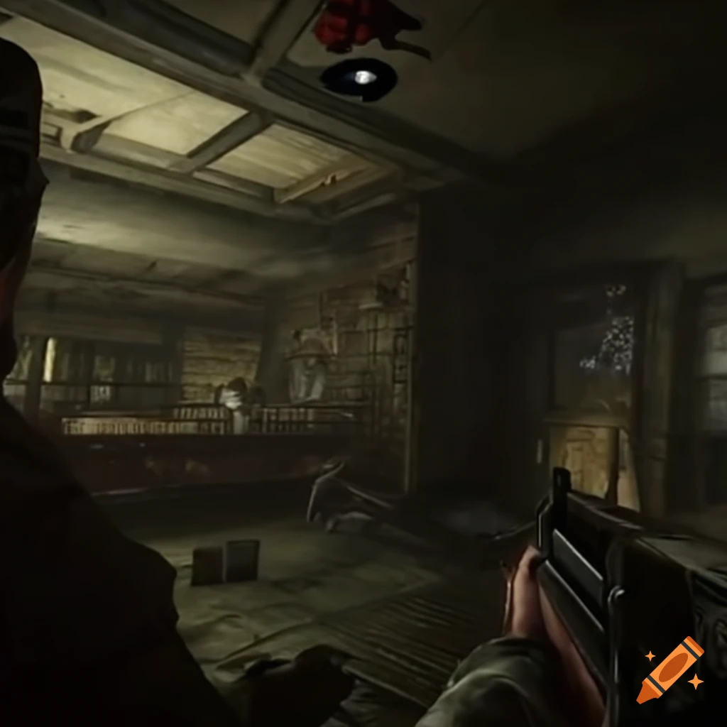 Illustration from a Call of Duty Zombies game on Craiyon