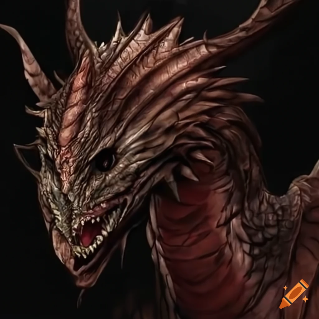 Illustration of a dragon on Craiyon