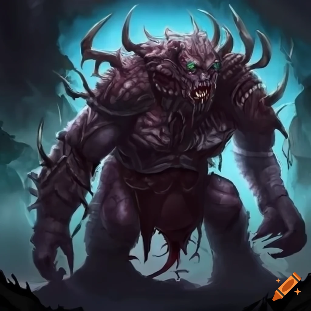 Image of an abyssal behemoth from dungeons & dragons on Craiyon