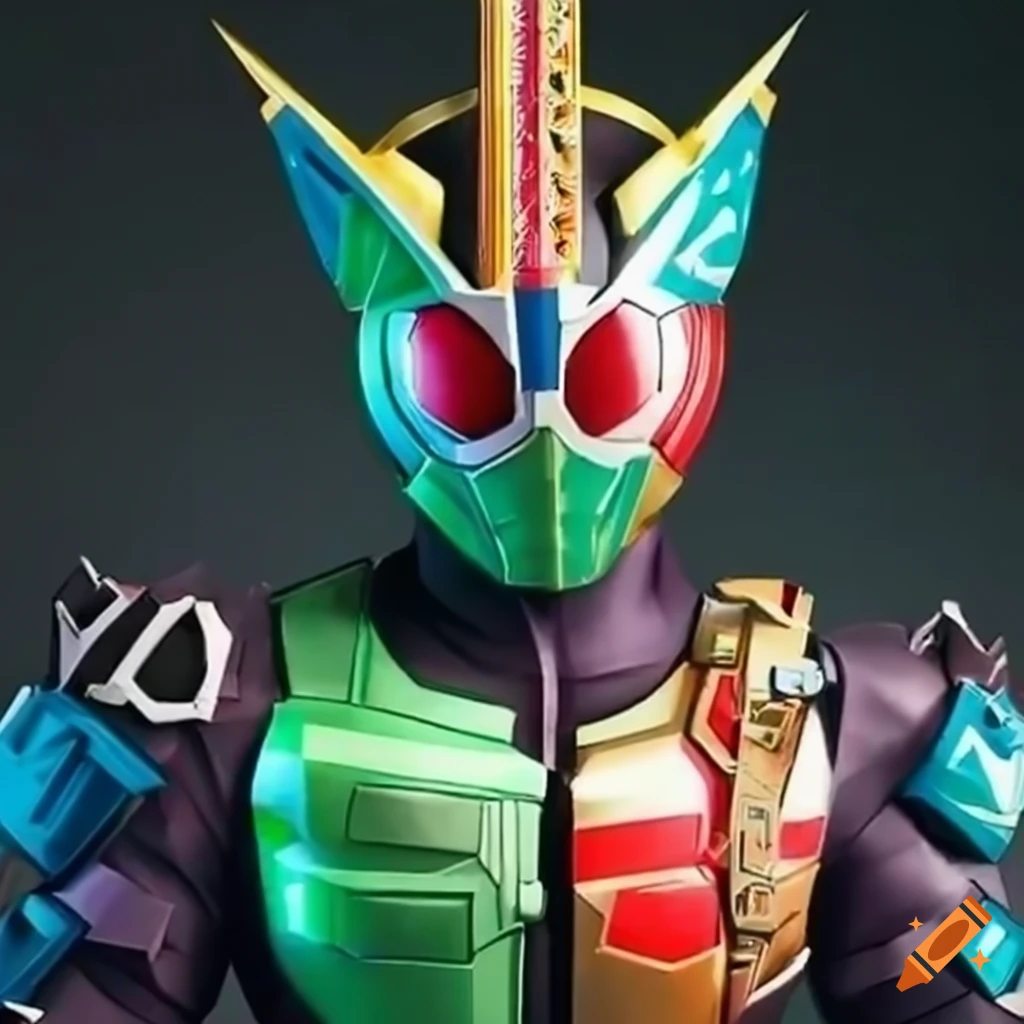 Cosplayer dressed as Kamen Rider with cat-inspired helmet and cactus ...