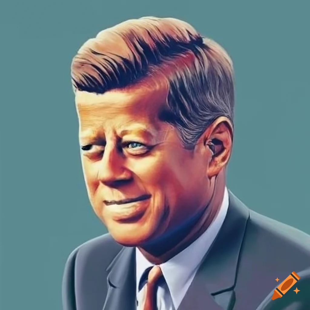 Portrait of JFK on Craiyon
