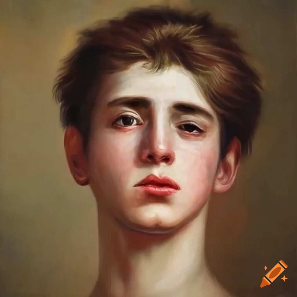 Classic greek painting of a confident and mighty male god on Craiyon