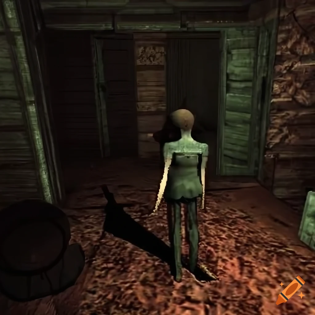 Retro survival horror video game artwork on Craiyon