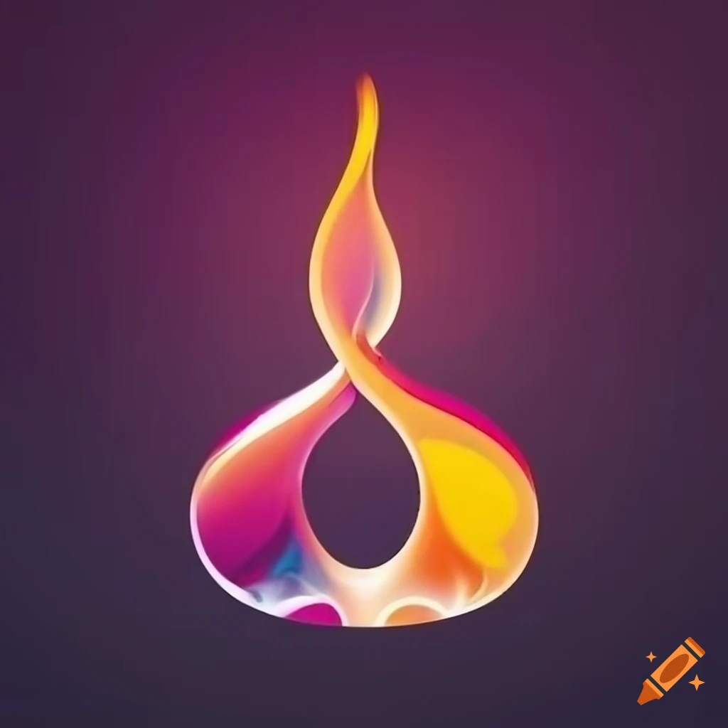 Sleek flame-inspired logo for Deepflirt dating app on Craiyon