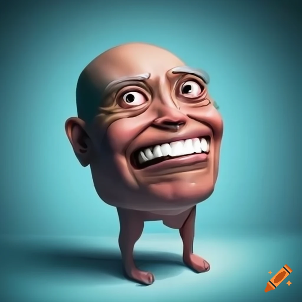 Illustration of a popular internet meme character on Craiyon