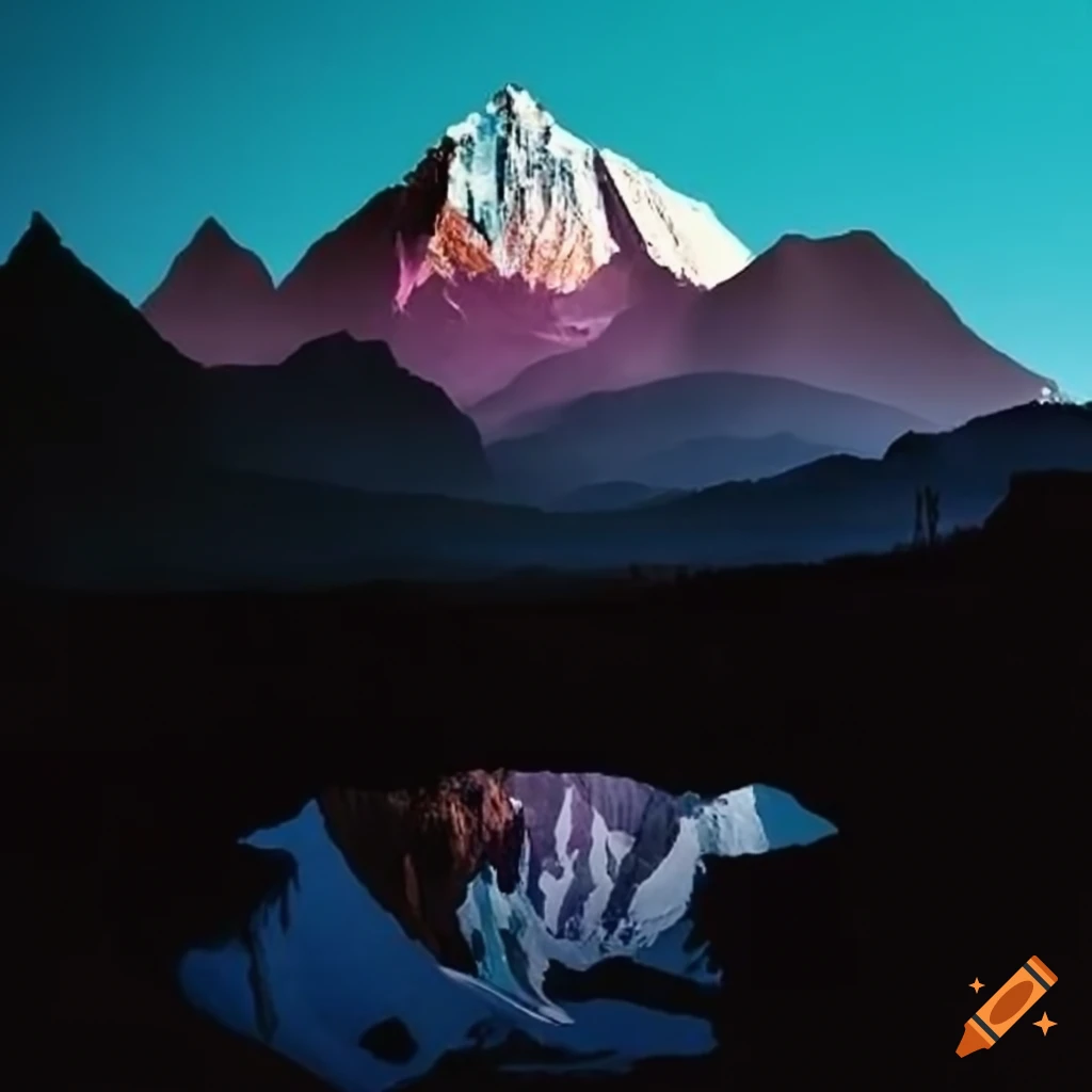 Mountain landscape on Craiyon