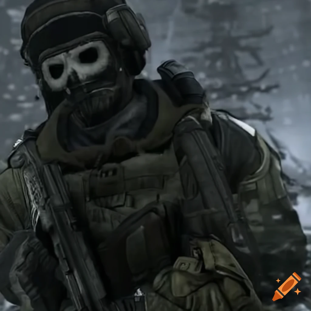 Ghost from Call of Duty: Modern Warfare 2 on Craiyon