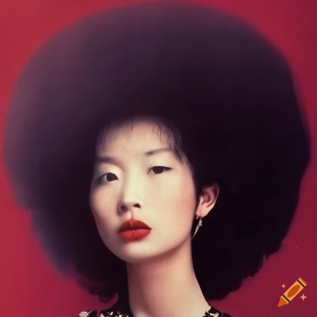 Japanese 80s fashion ad in vibrant colors on Craiyon