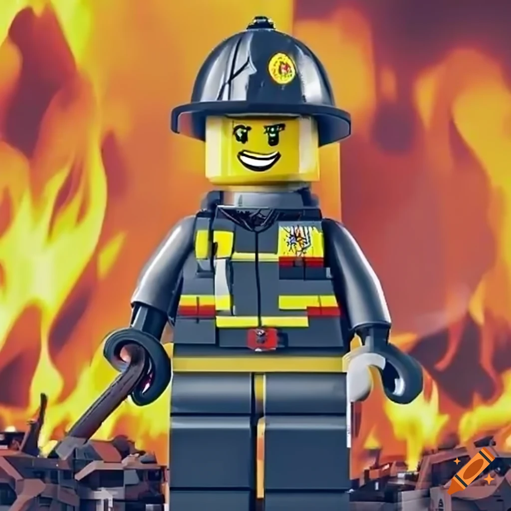 Lego scene of a fire in holland on Craiyon