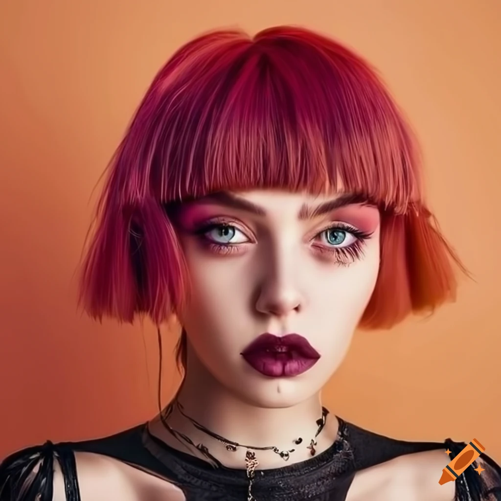 Portrait of a girl with unique style and bread fashion on Craiyon