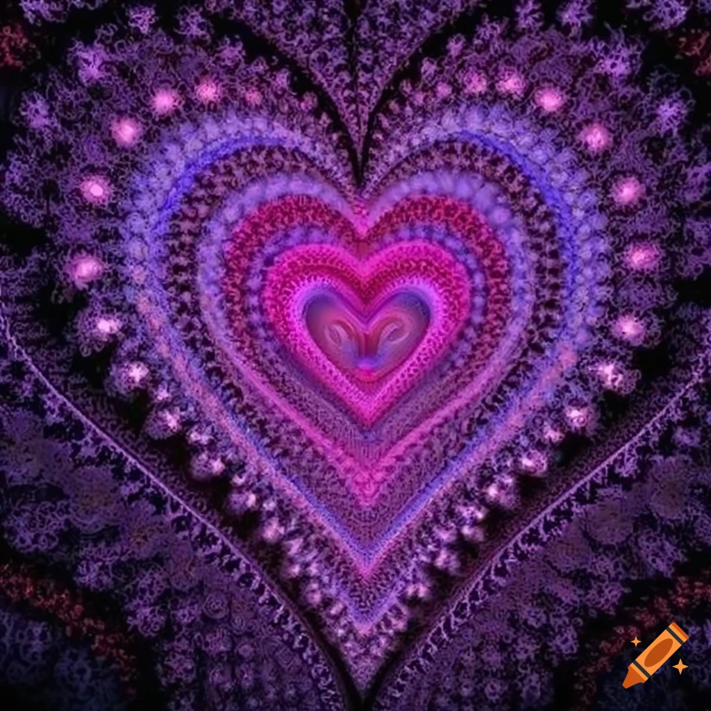 Fractal style hearts on Craiyon