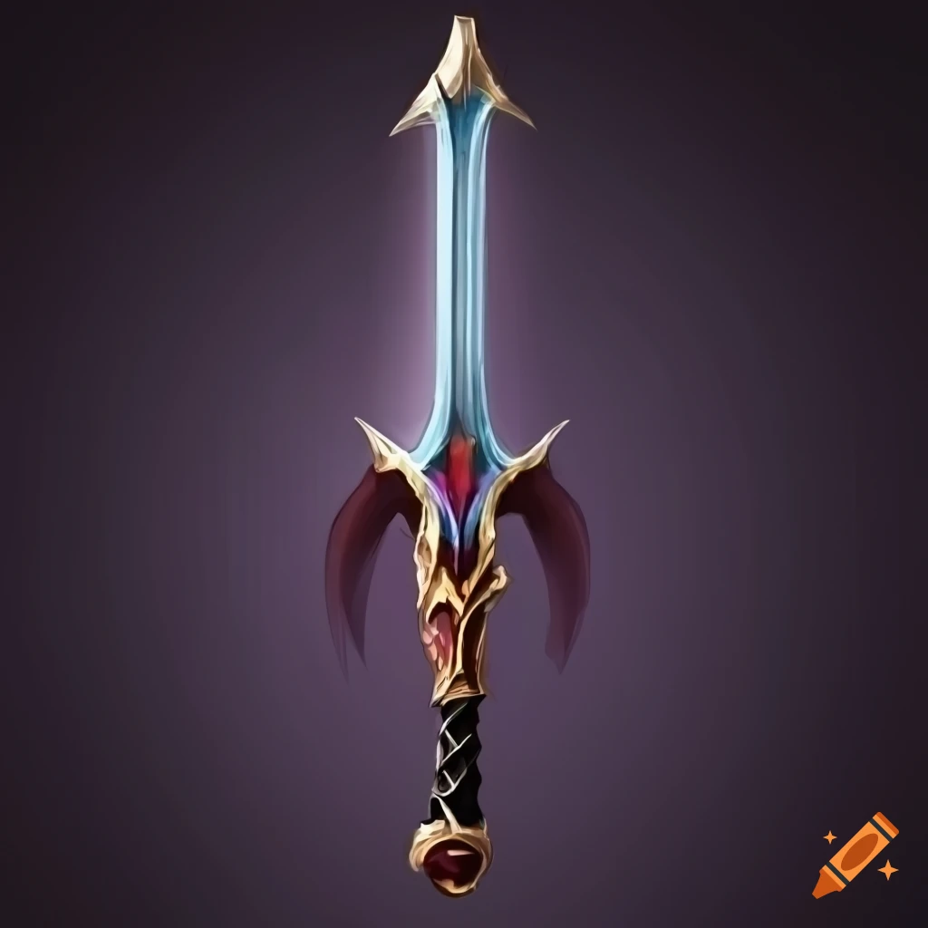 2D fantasy sword illustration on Craiyon